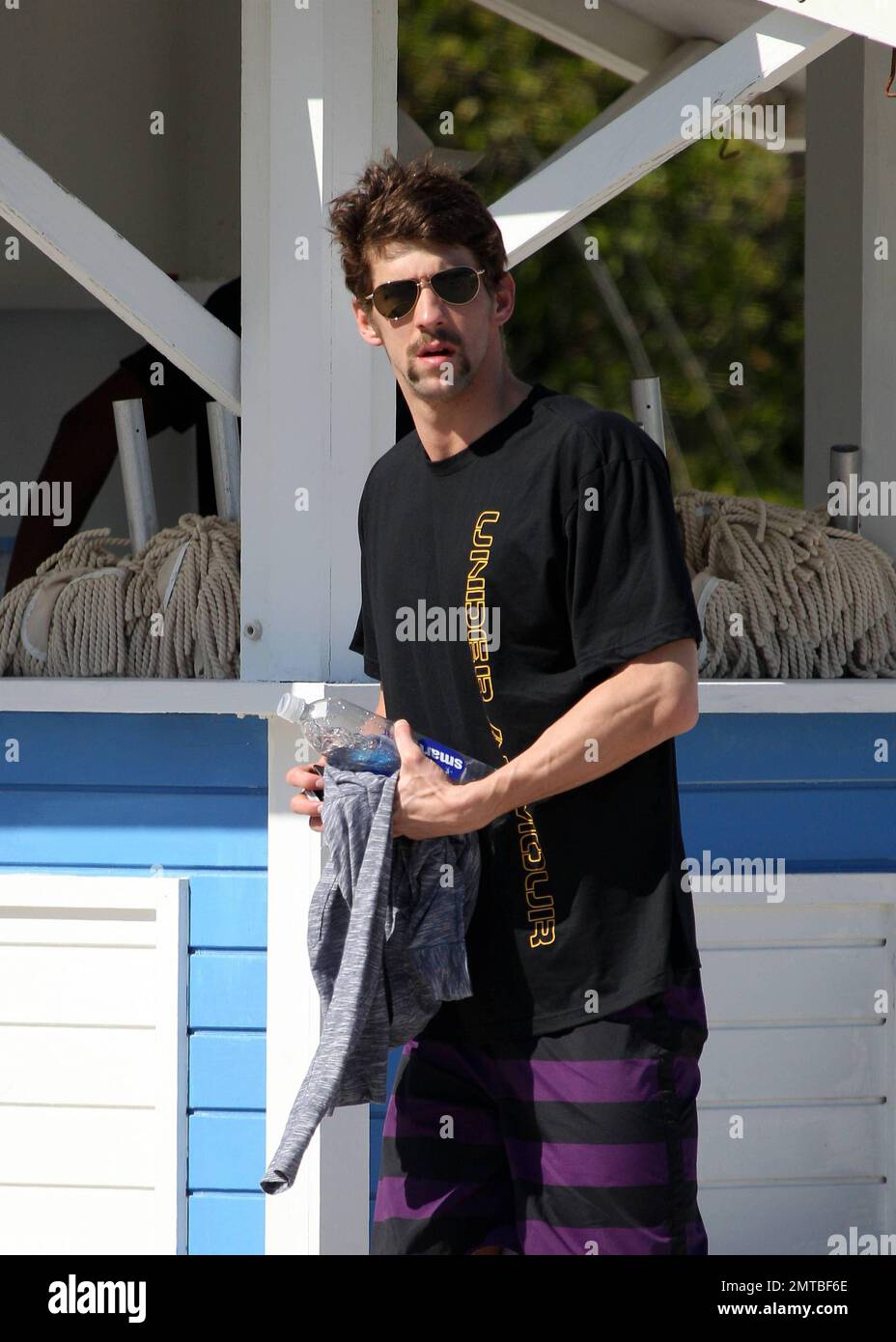 Olympic multiple gold-medal winning swimmer, Michael Phelps, is seen ...