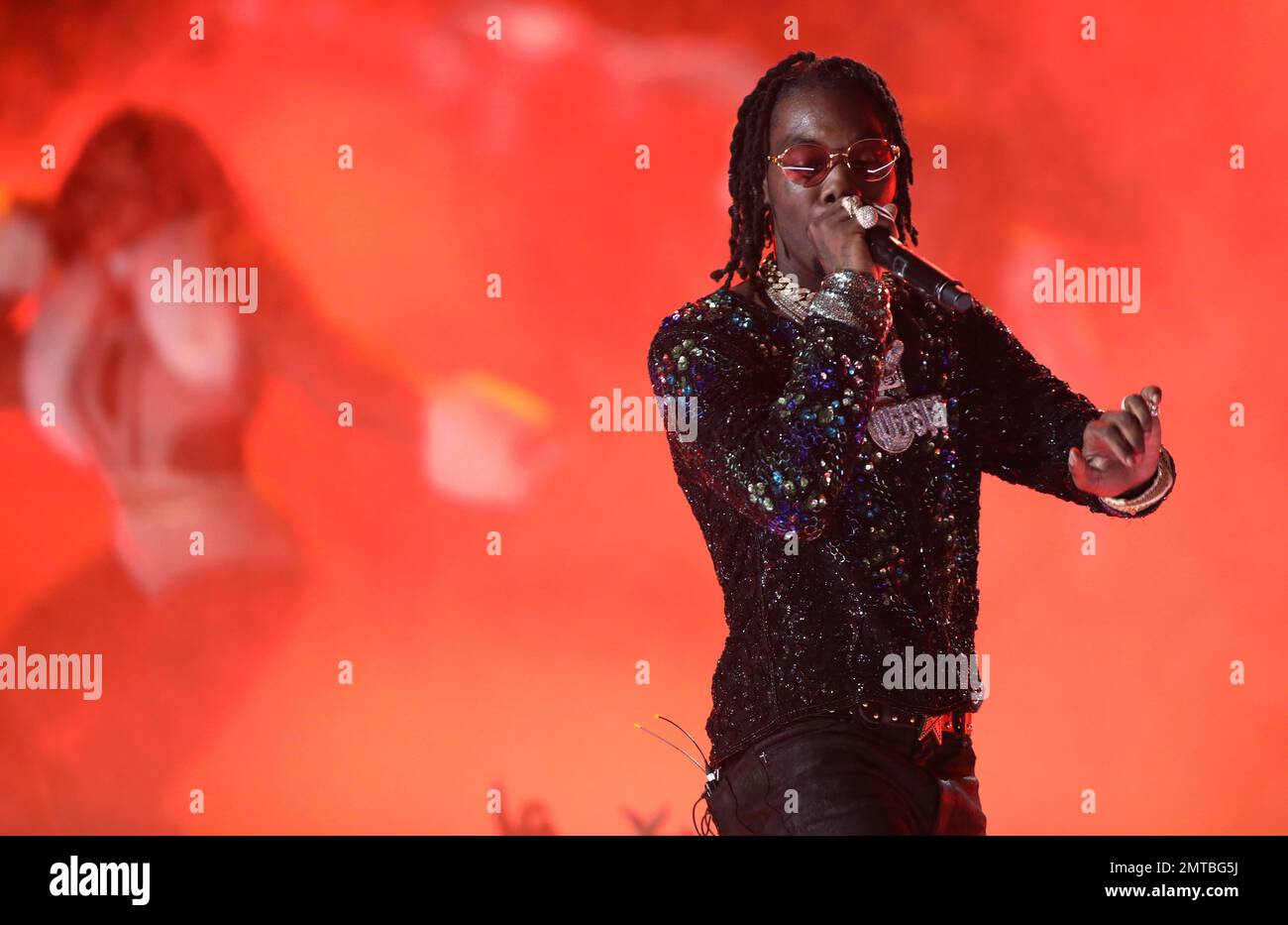 Offset, of Migos, performs at the BET Awards at the Microsoft Theater ...