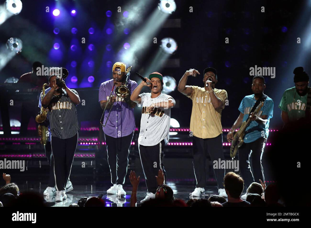 Bruno Mars performs "Perm" at the BET Awards at the Microsoft Theater ...