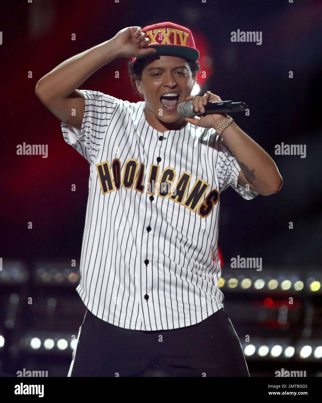 Bruno Mars performs "Perm" at the BET Awards at the Microsoft Theater ...