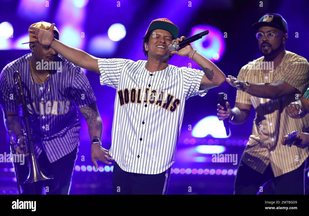 Bruno Mars performs "Perm" at the BET Awards at the Microsoft Theater ...
