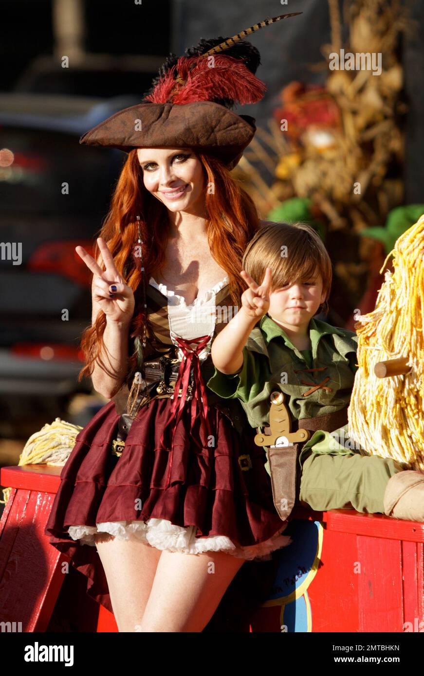Phoebe Price and child actor, Alexander James Rodriguez dressed as ...