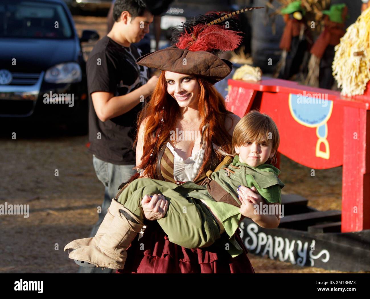 Phoebe Price and child actor, Alexander James Rodriguez dressed as ...
