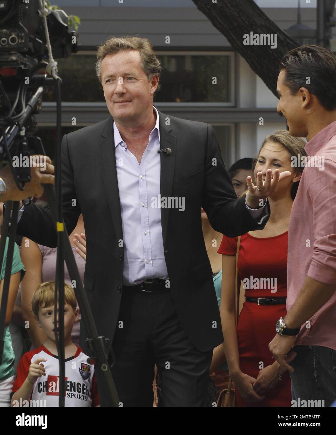 CNN host Piers Morgan makes an appearance at The Grove shopping center ...