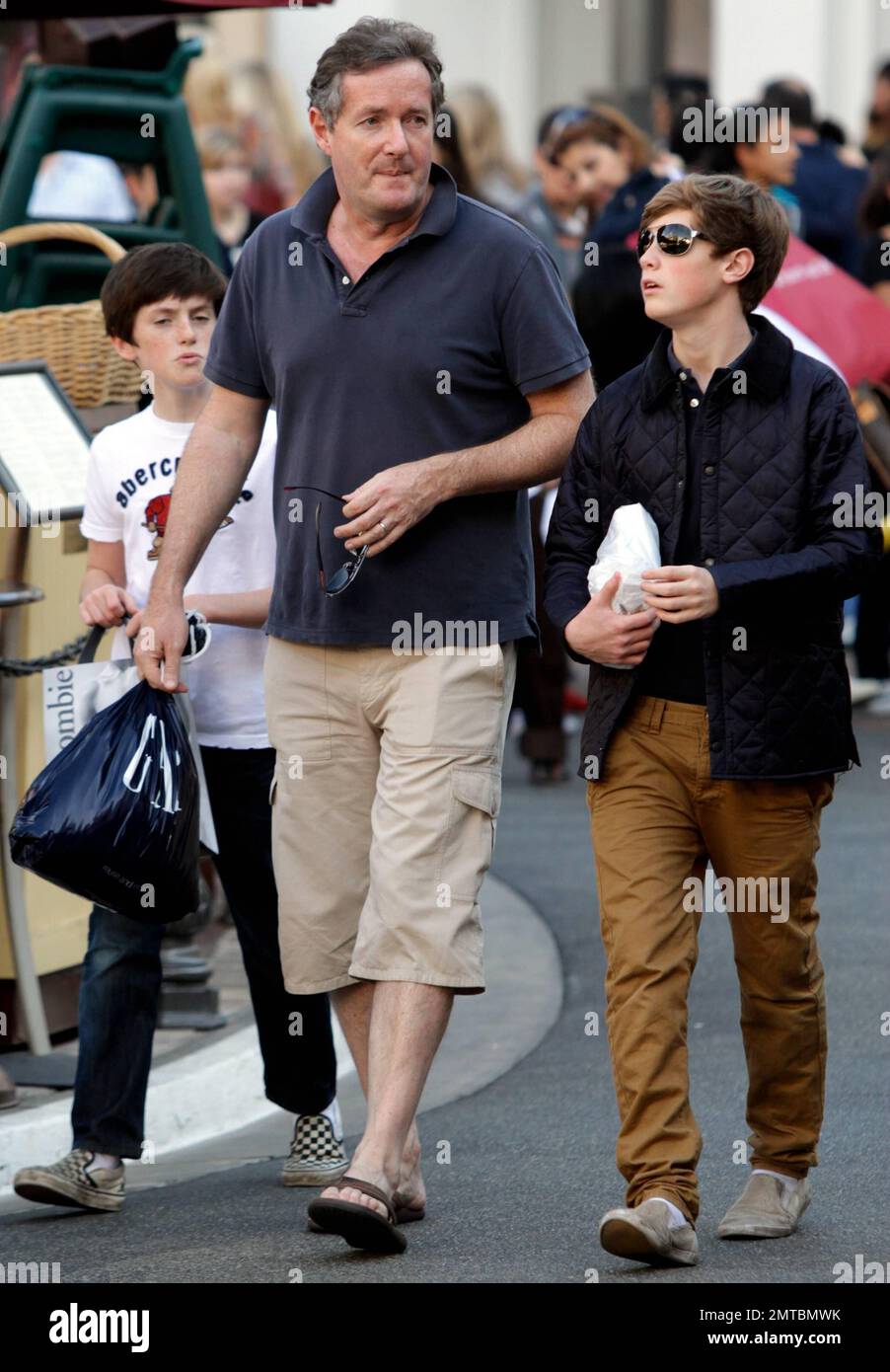 EXCLUSIVE!! TV personality Piers Morgan with sons Albert and Stanley ...