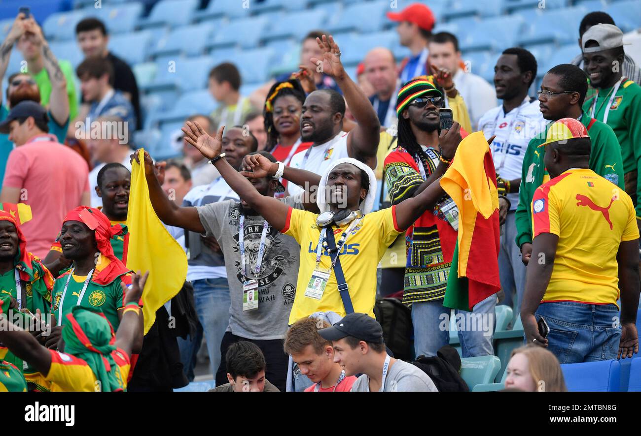 Cameroon fans cheer prior to the Confederations Cup, Group B soccer ...