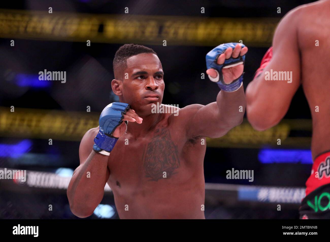 Lorenz Larkin in action against Douglas Lima in a mixed martial arts ...