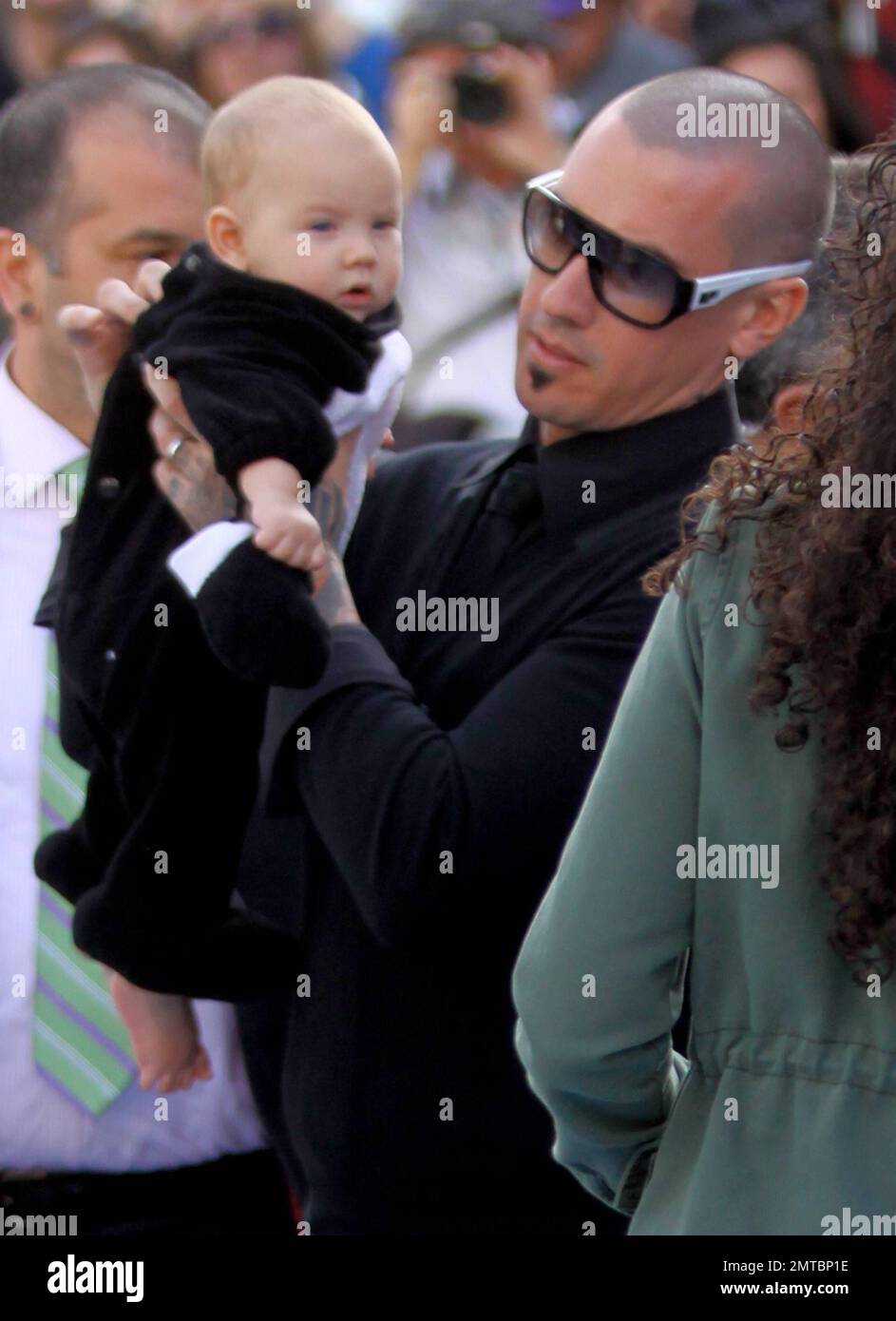 Motocross racer Carey Hart and daughter Willow Sage Hart at the Los ...