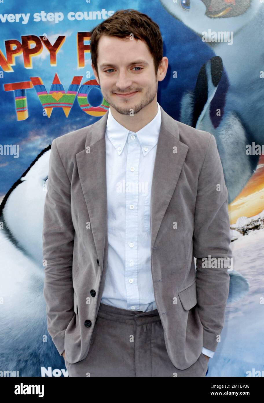 Actor Elijah Wood at the Los Angeles premiere of "Happy Feet Two" held ...