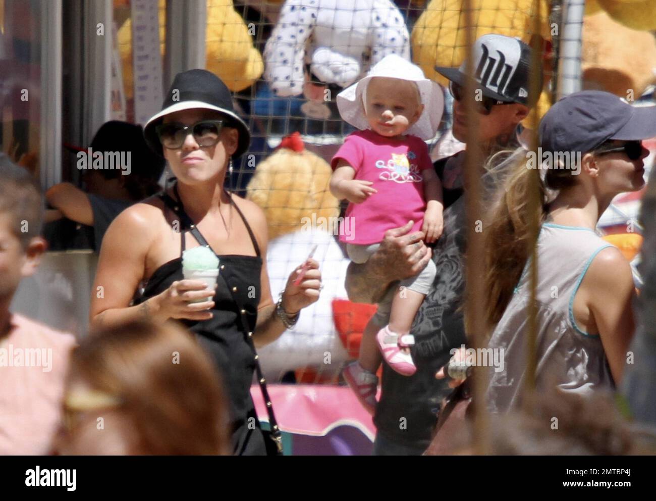 Pink and husband Carey Hart with their daughter Willow at the 31st ...
