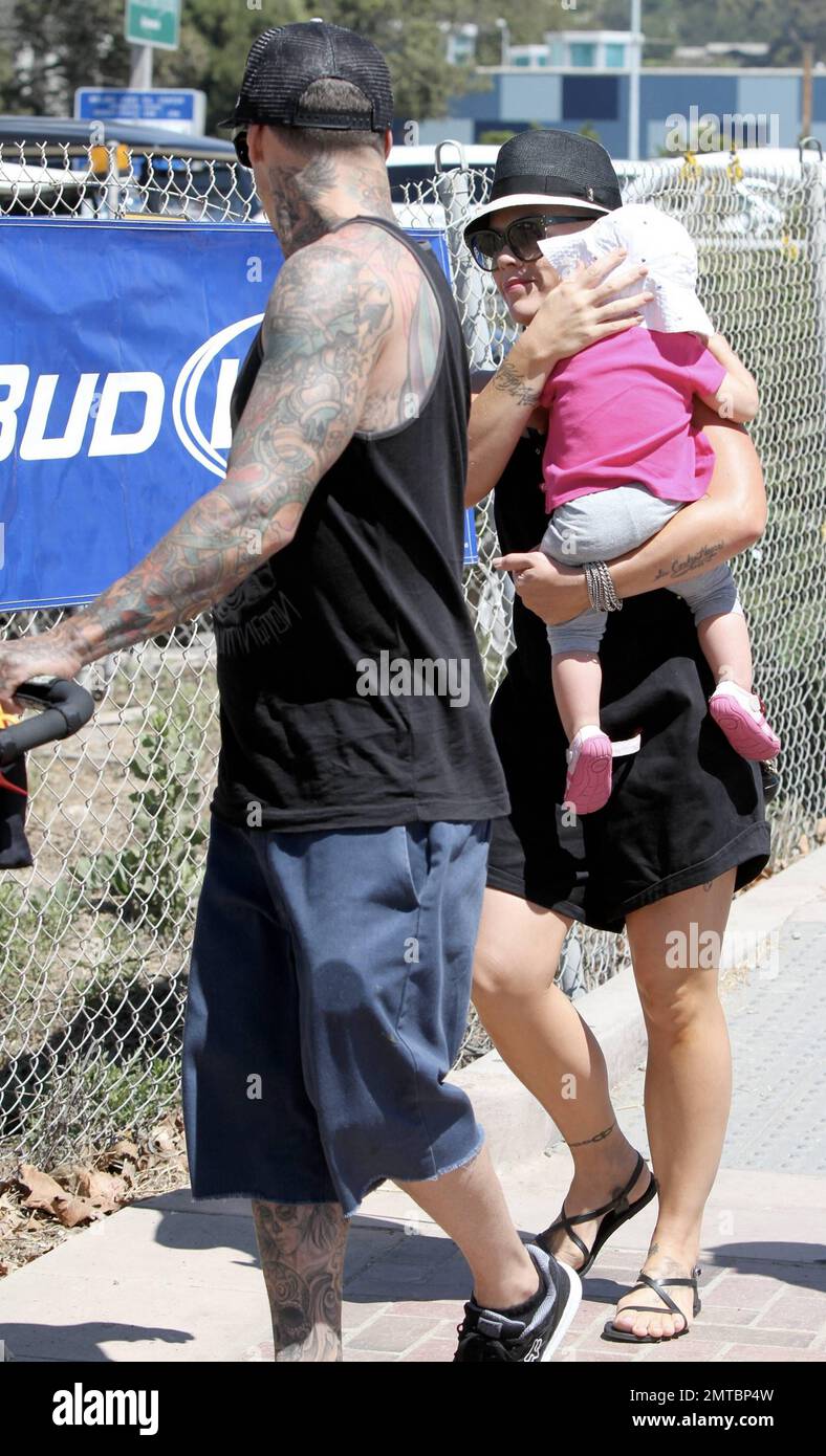 Pink and husband Carey Hart with their daughter Willow at the 31st ...
