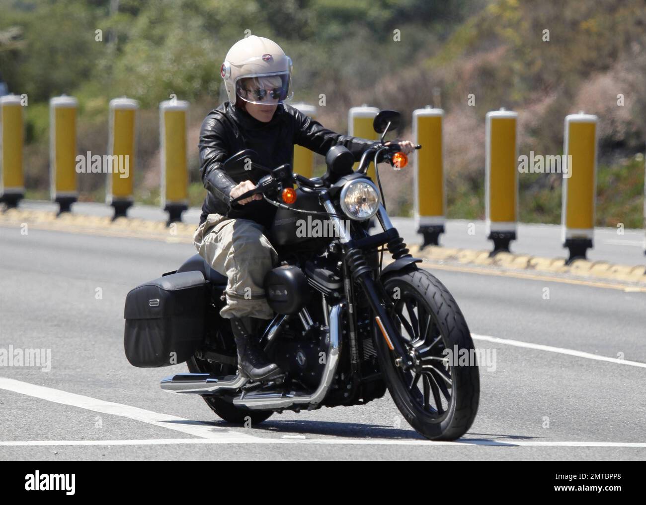 Alecia Moore, famously known as Pink, was seen riding her Harley ...
