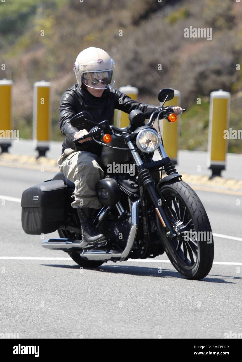 Alecia Moore, famously known as Pink, was seen riding her Harley ...