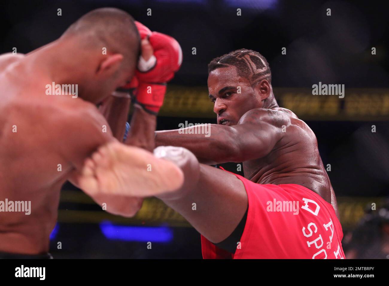 Douglas Lima, left, in action against Lorenz Larkin in a mixed martial ...