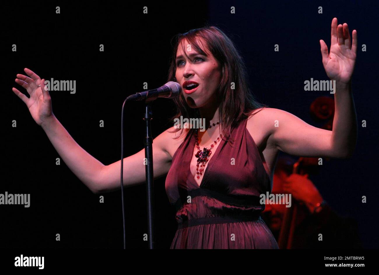 Pink Martini lead singer China Forbes performs in concert at the ...
