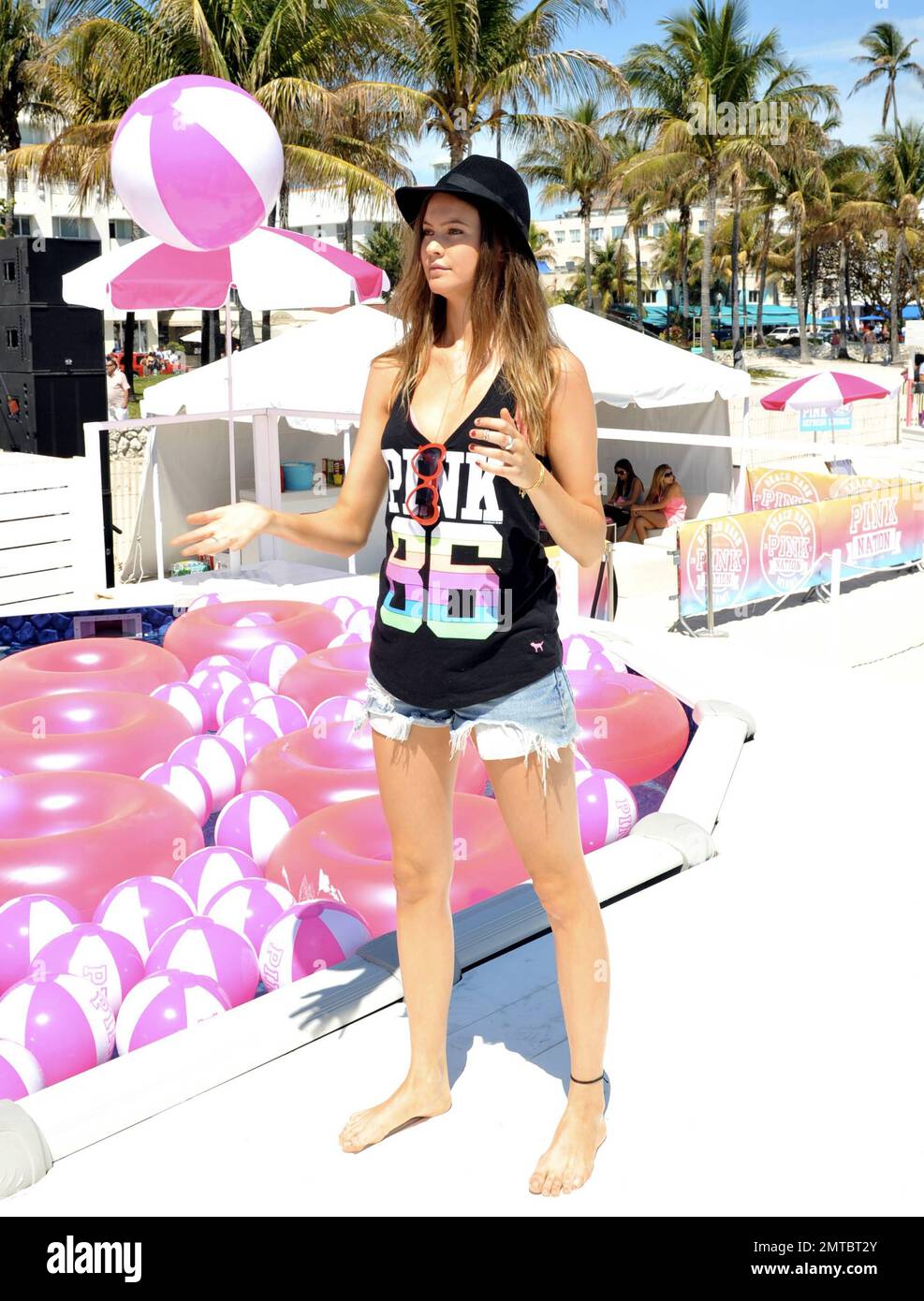 Victoria's Secret models Behati Prinsloo and Chanel Iman at the ...