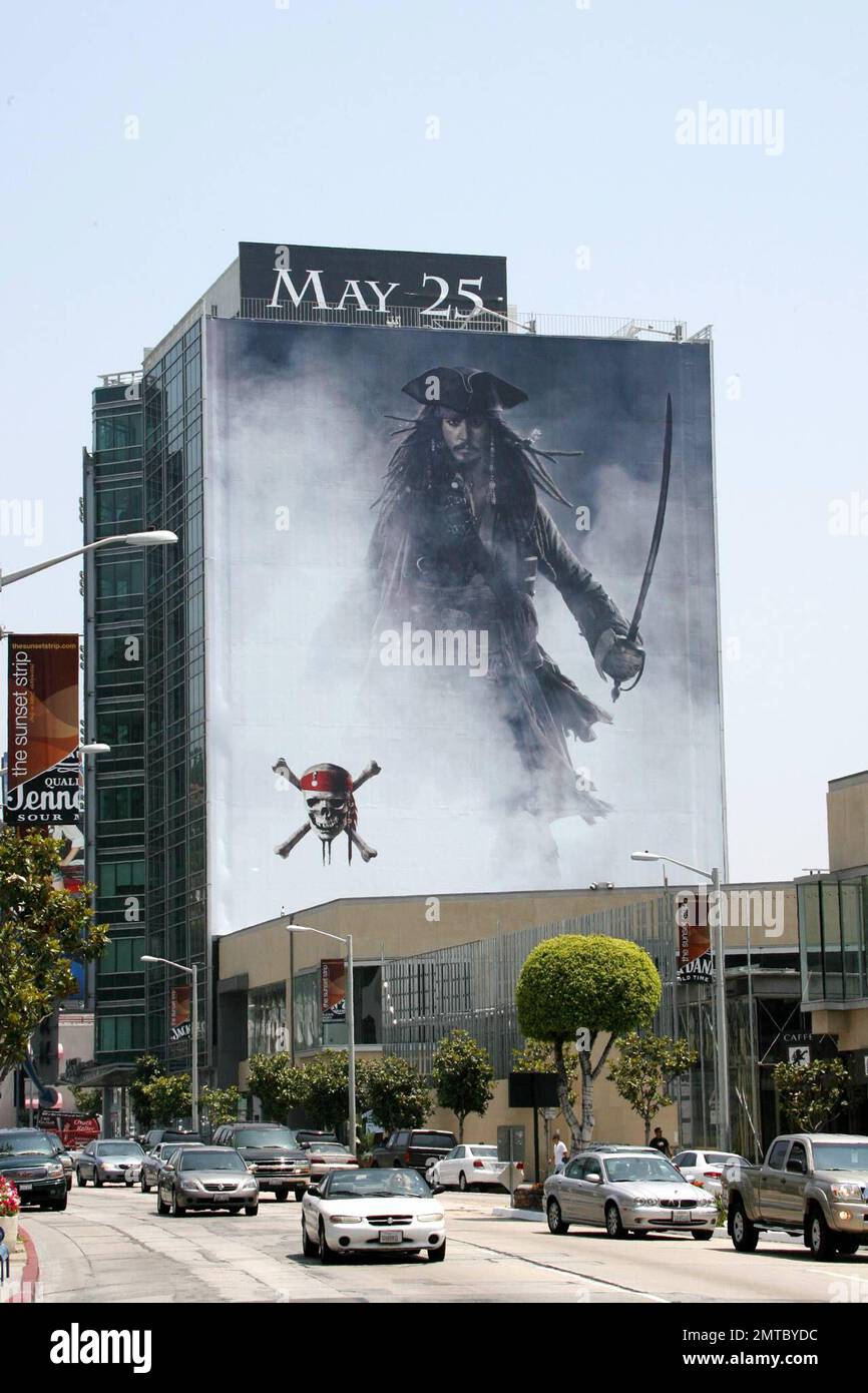 Exclusive!! Huge photos of Johnny Depp dominate the Sunset Strip ...