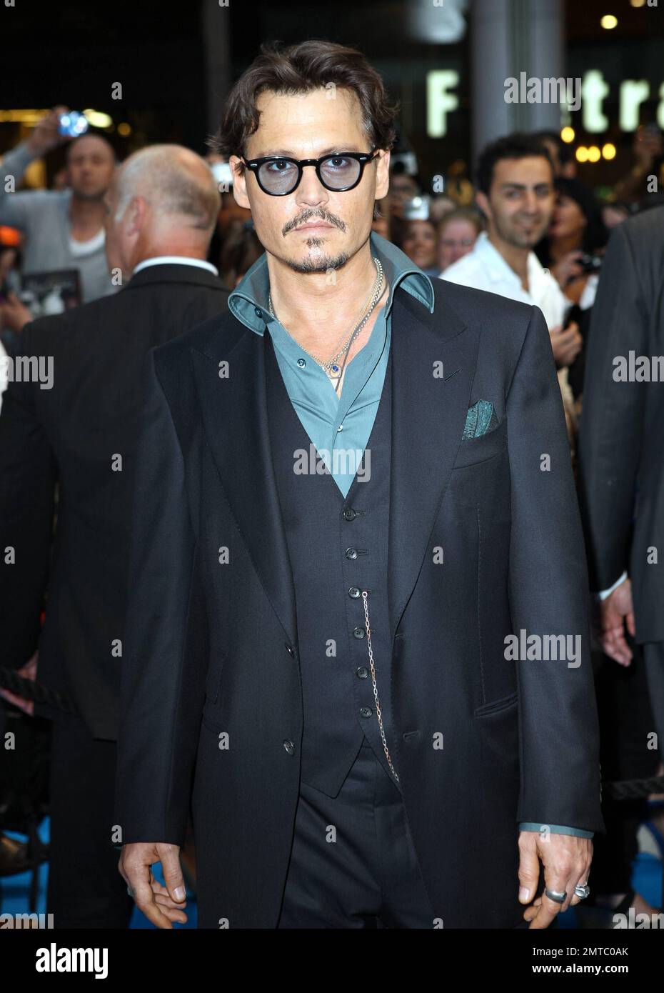 Johnny Depp at the premiere of "Pirates of the Caribbean: On Stranger ...