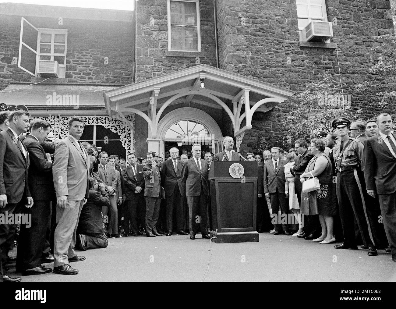 FILE - In this June 23, 1967 file photo, President Lyndon Johnson ...
