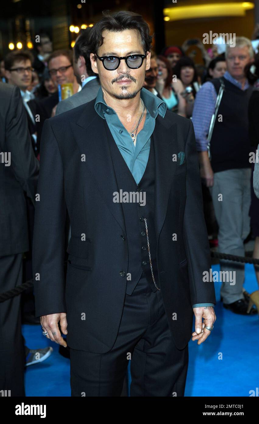 Johnny Depp at the premiere of "Pirates of the Caribbean: On Stranger ...