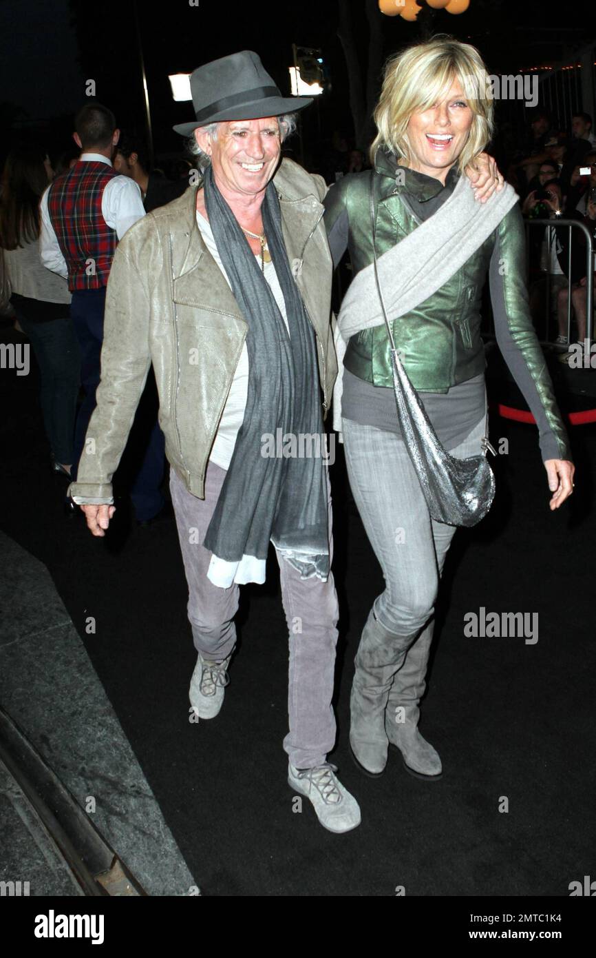 Keith Richards and wife Patti Hansen at the premiere of Pirates of the ...