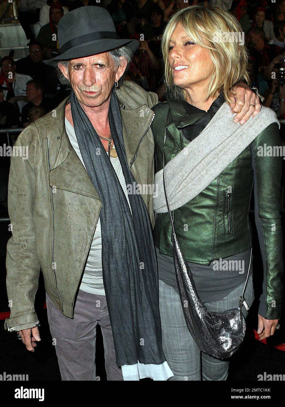Keith Richards and wife Patti Hansen at the premiere of Pirates of the ...