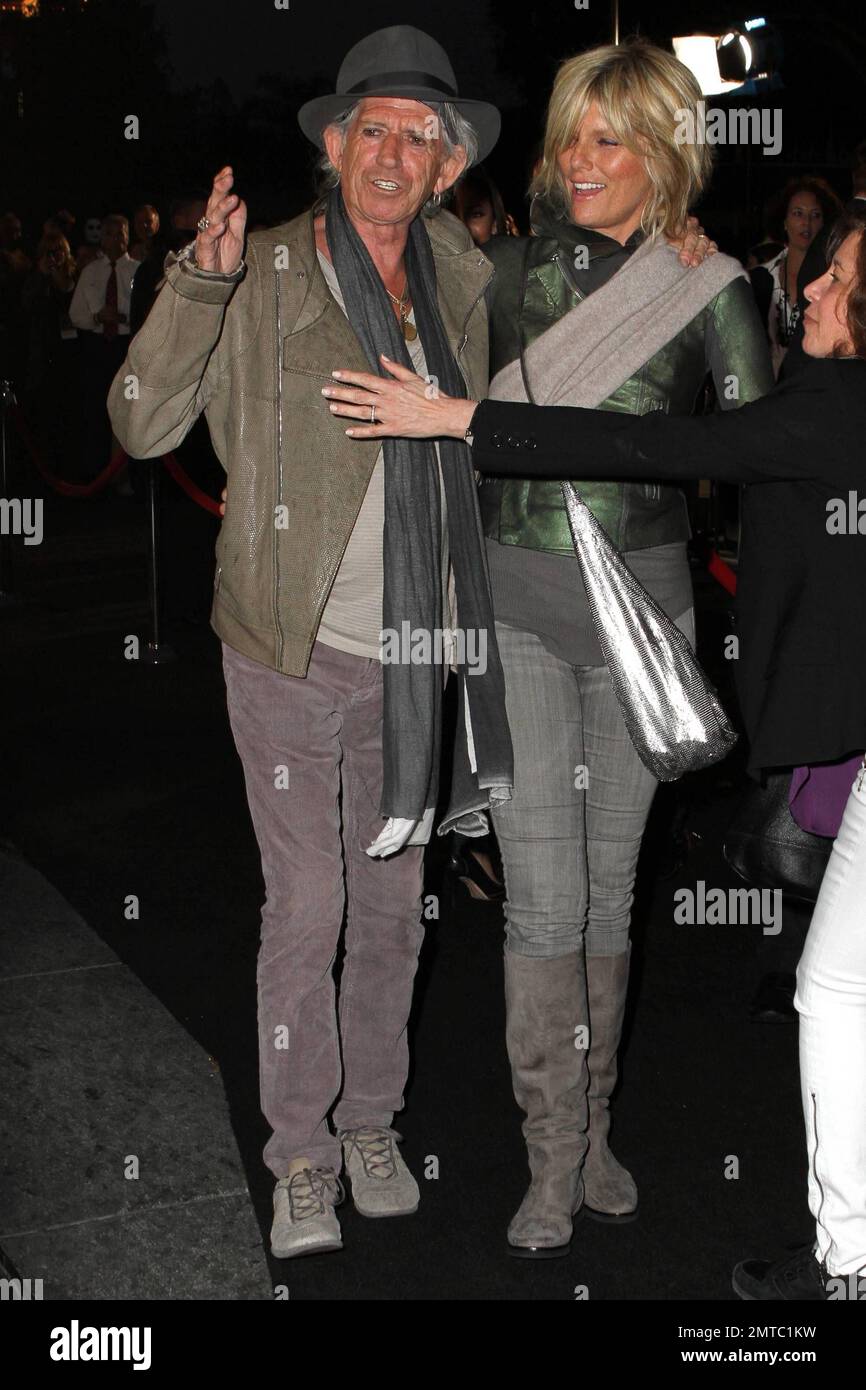 Keith Richards and wife Patti Hansen at the premiere of Pirates of the ...