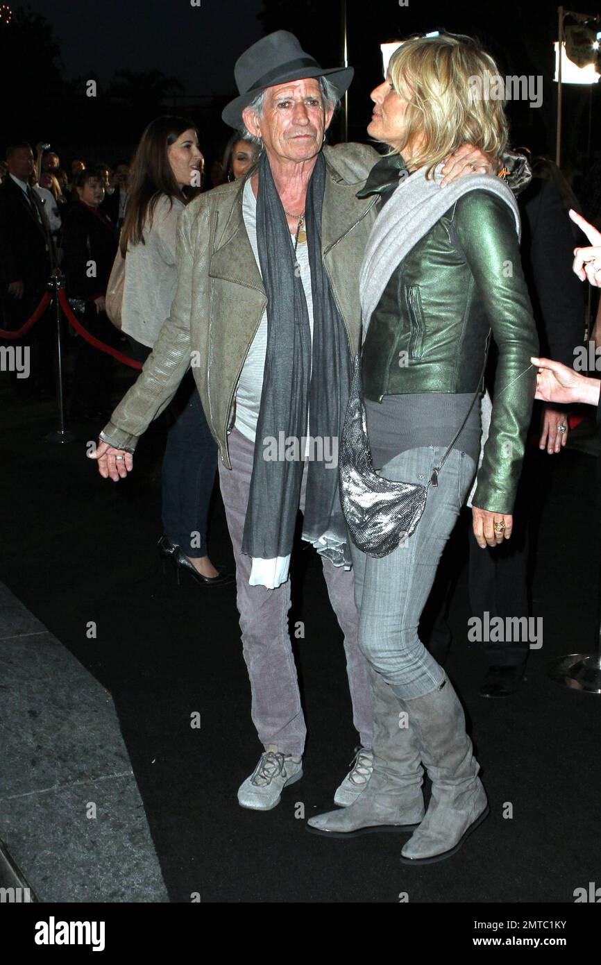 Keith Richards and wife Patti Hansen at the premiere of Pirates of the ...