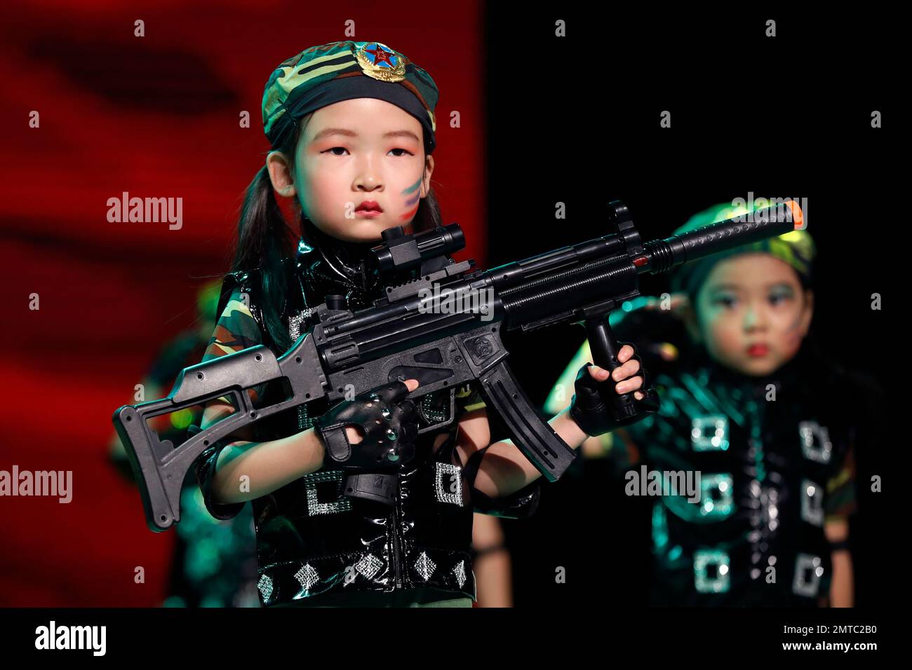 In this Friday, June 23, 2017 photo, a kindergarten student wears a ...