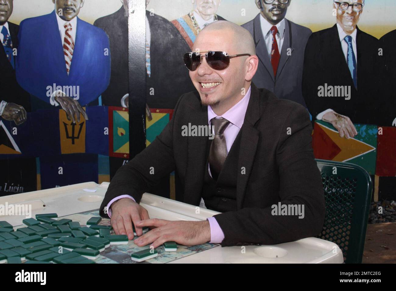 Rapper Pitbull makes an appearance at the 8th Street Jam on Calle Ocho ...