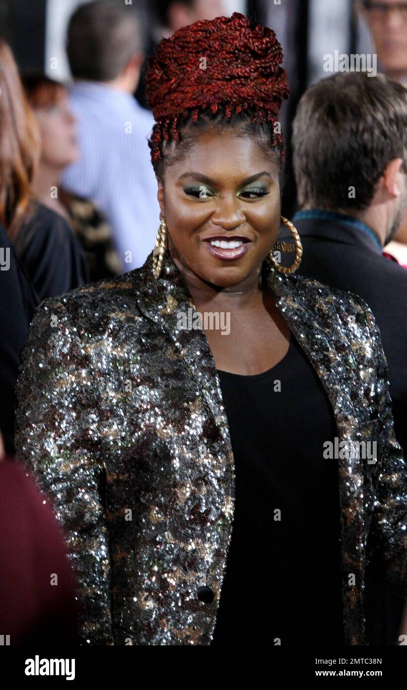 Singer and actress Ester Dean arriving at the premiere of "Pitch ...