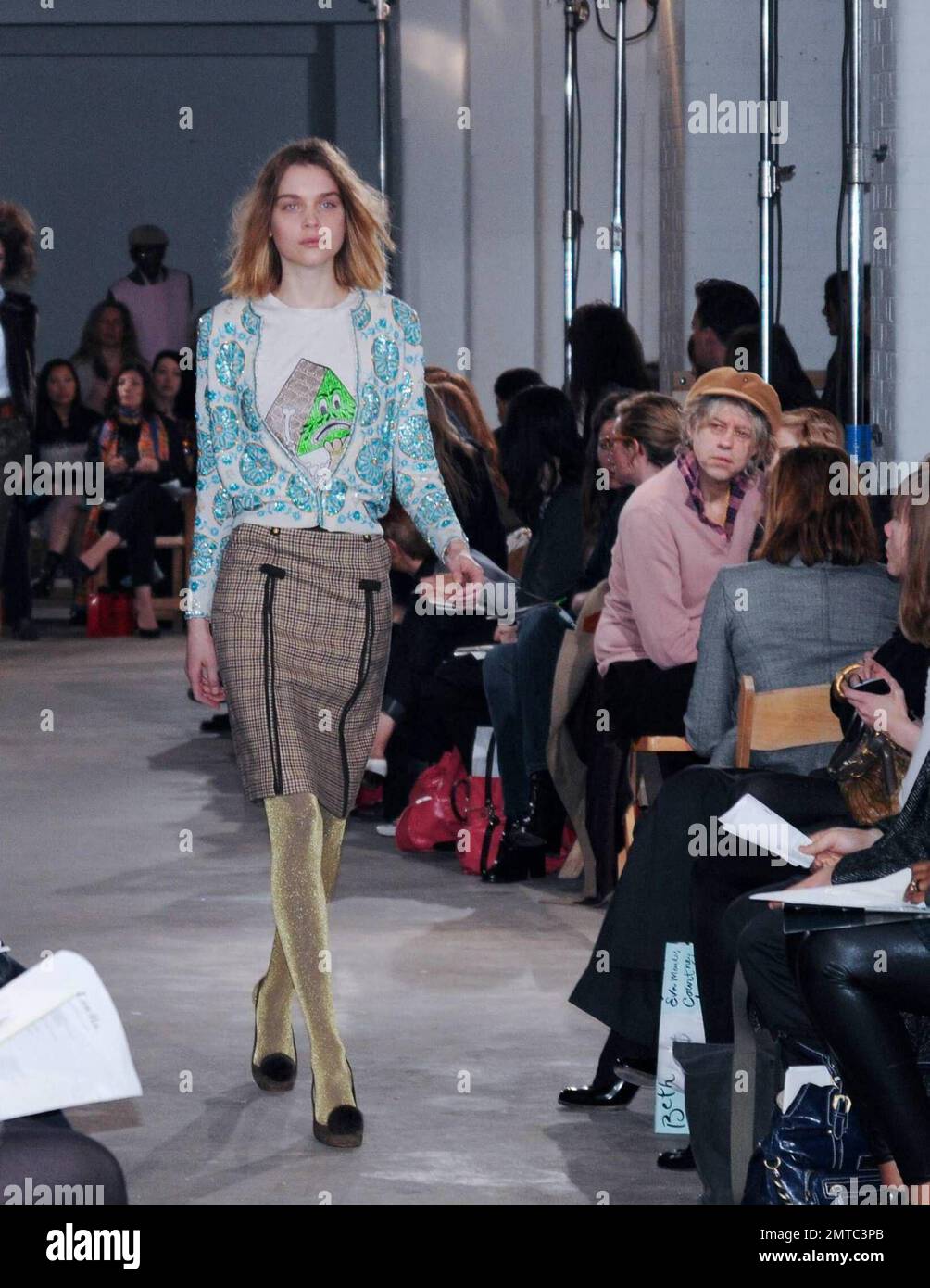 Pixie Geldof models for Luella at London Fashion Week whilst proud ...
