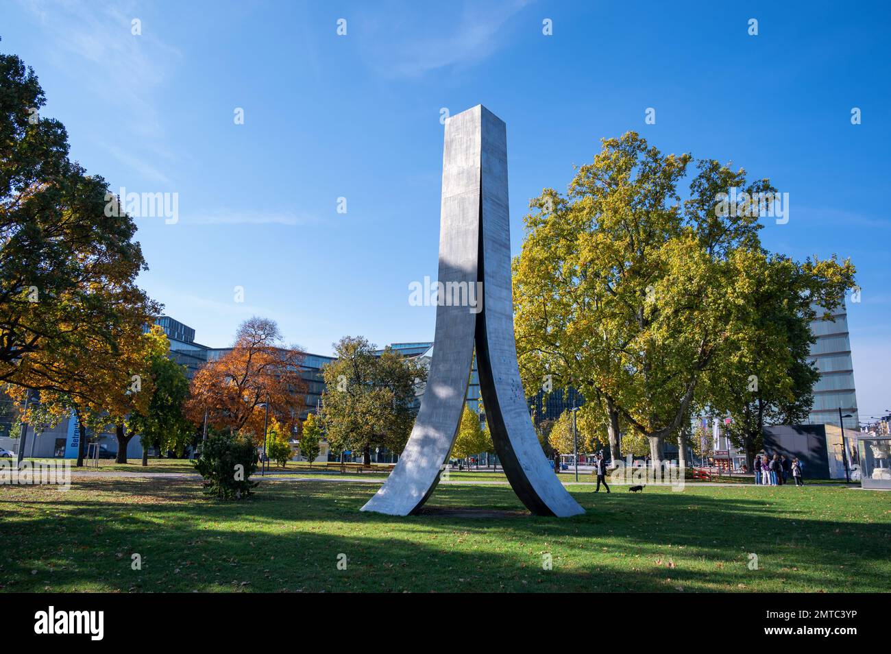 View of the Staatsgründungsdenkmal, a monument commemorating the ...