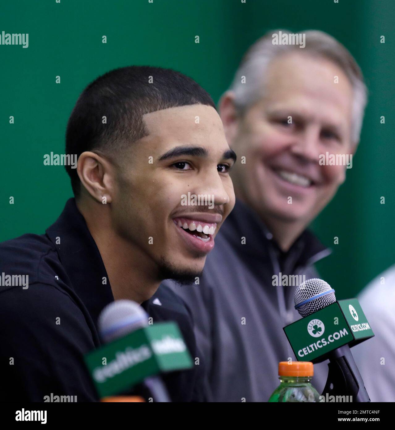 Boston Celtics first-round draft pick Jayson Tatum at the team's ...