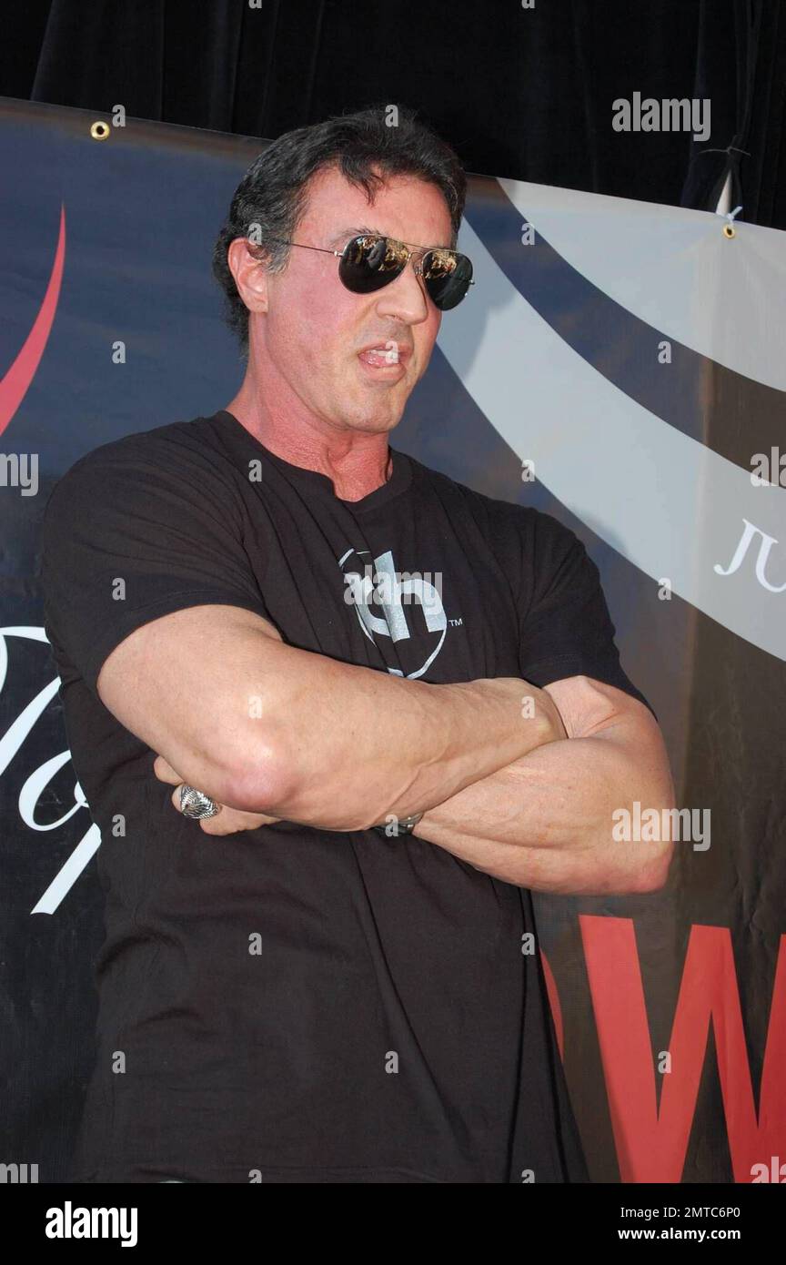 Sylvester Stallone attends the Planet Hollywood Towers by Westgate ...