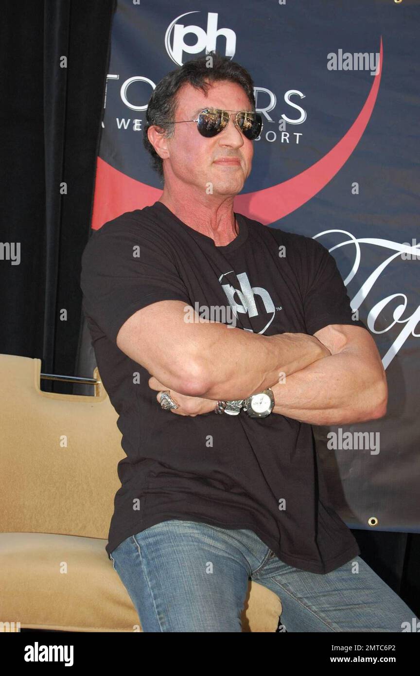 Sylvester Stallone attends the Planet Hollywood Towers by Westgate ...