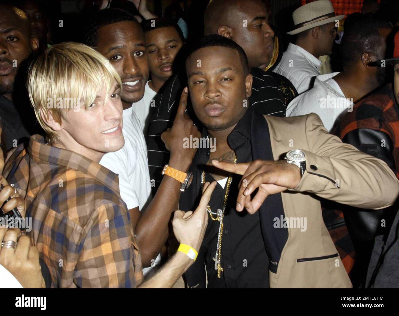 R&B singer Pleasure P parties at his album release party at Karu & Y ...