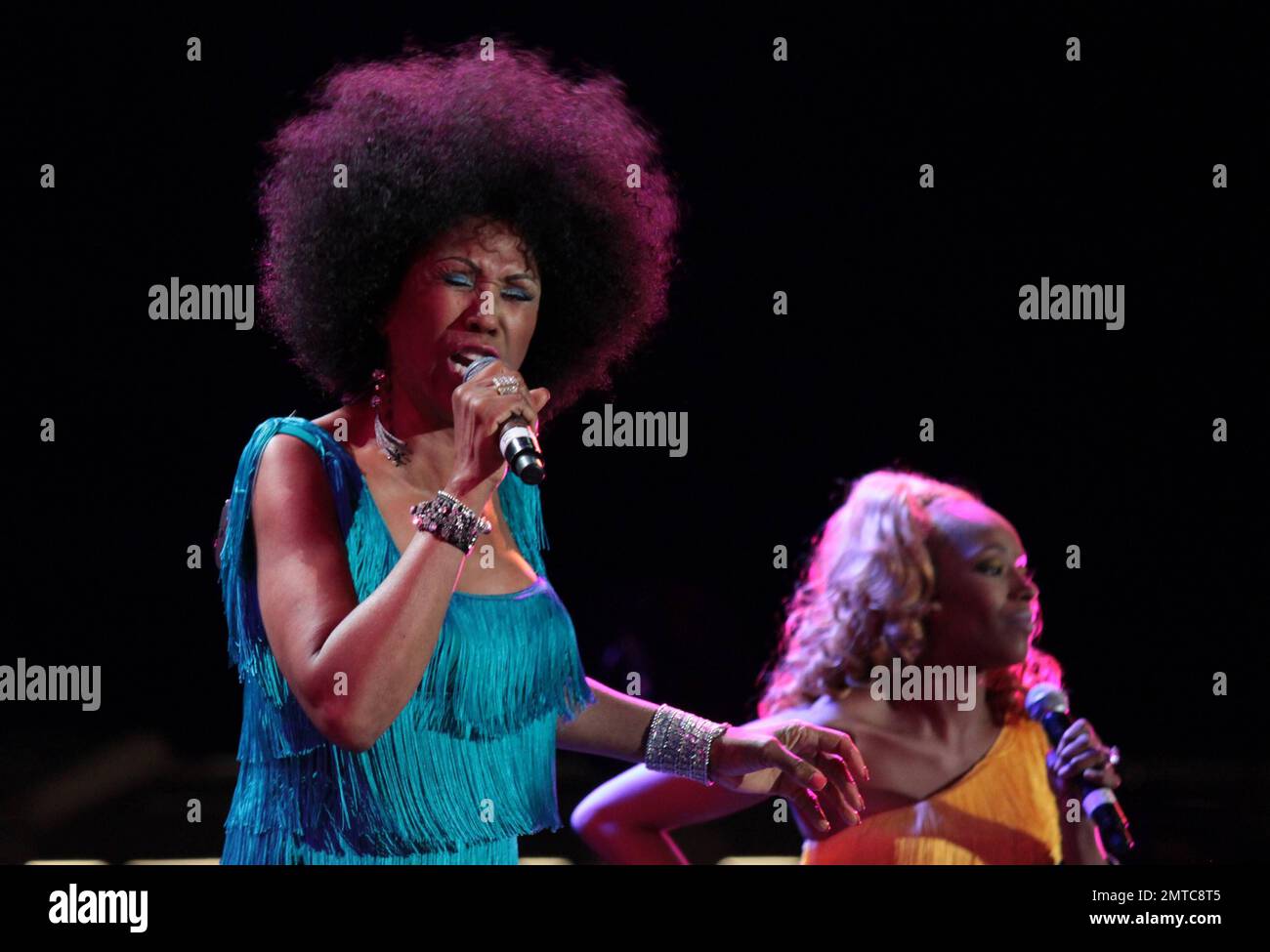 Ruth and Sadako Pointer of 'The Pointer Sisters' perform live during ...