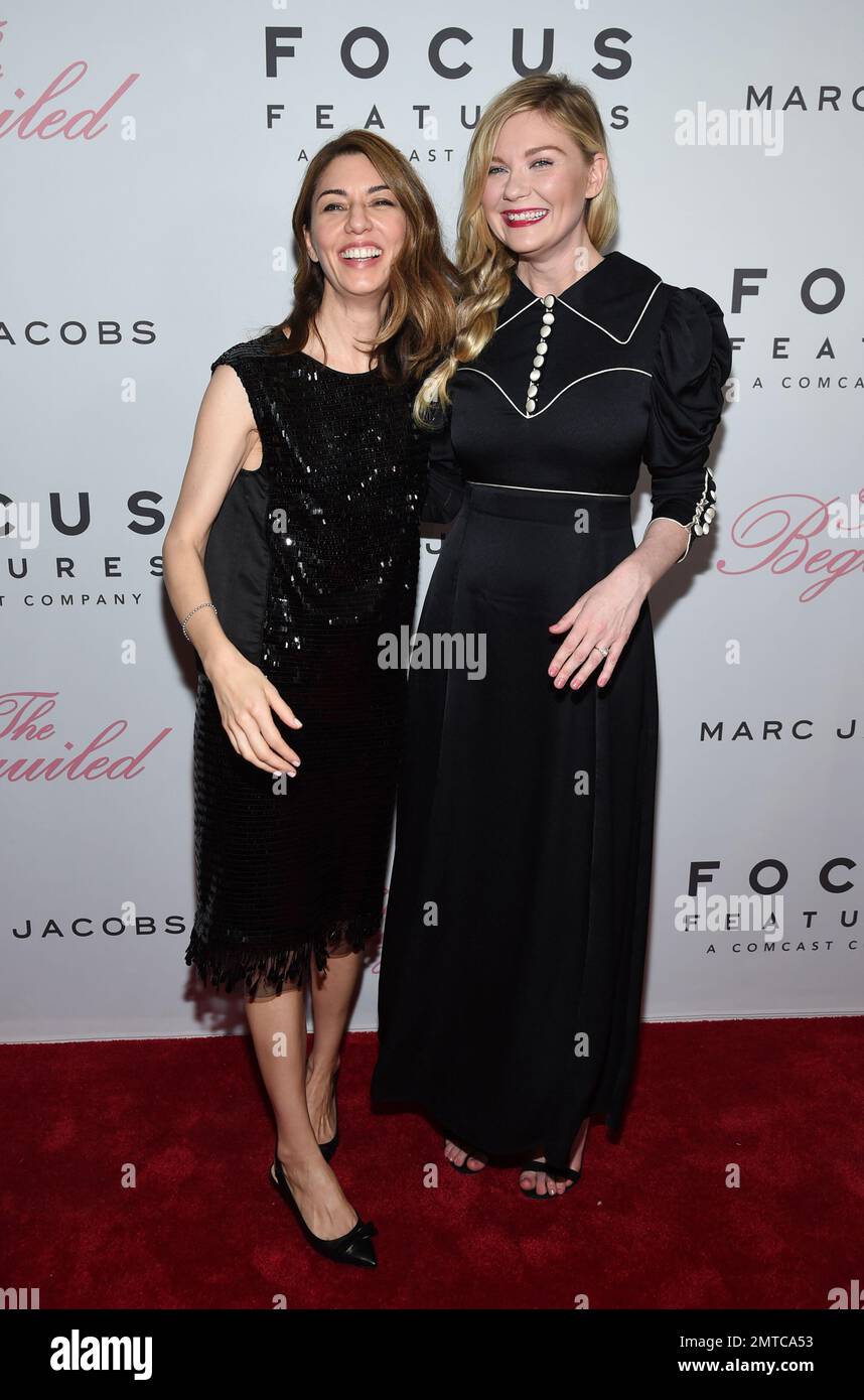 Director Sofia Coppola, left, and actress Kirsten Dunst attend the premiere of Focus Features ...