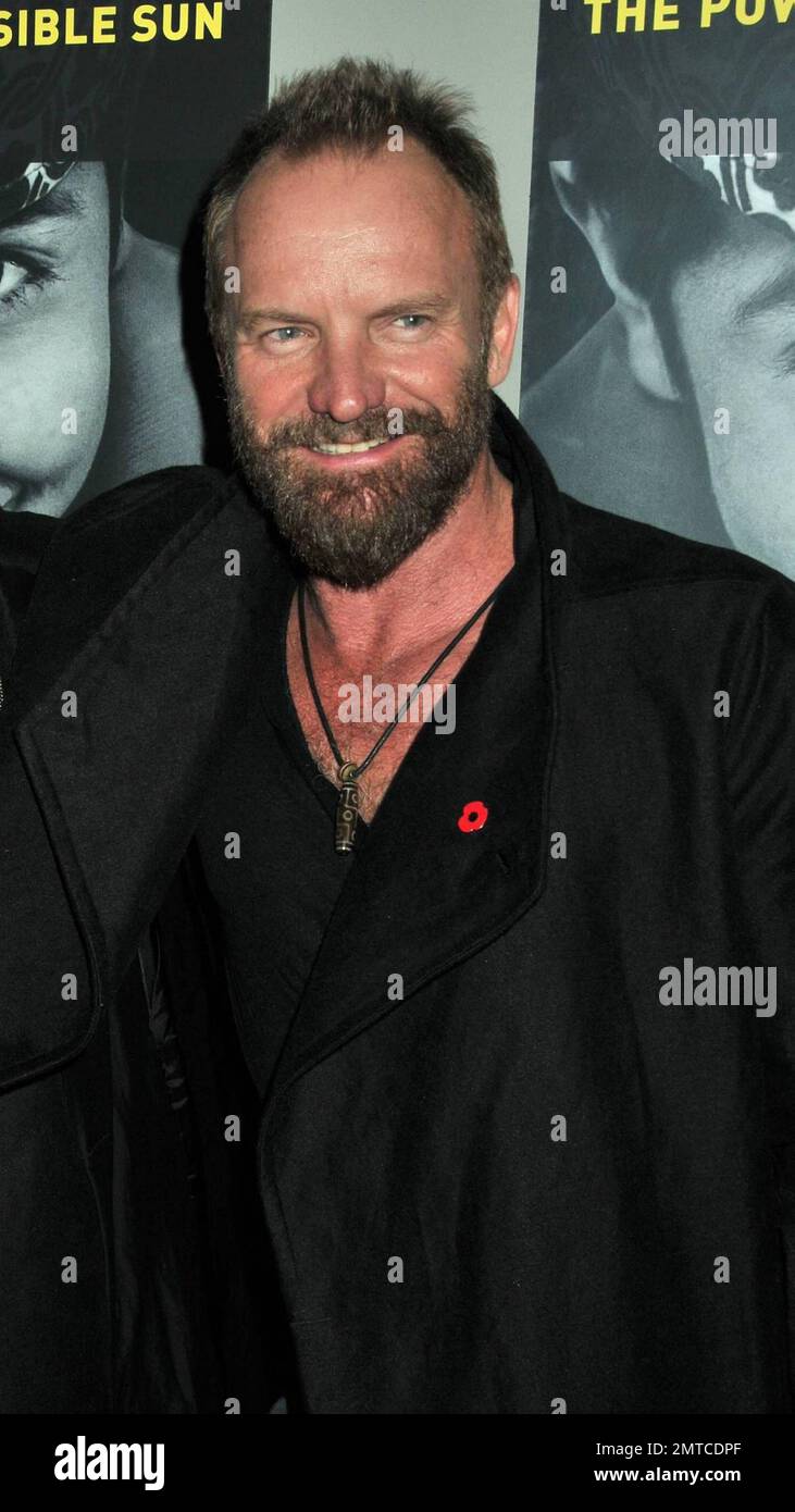 Sting attends "The Power Of The Invisible Sun" book launch party at ...