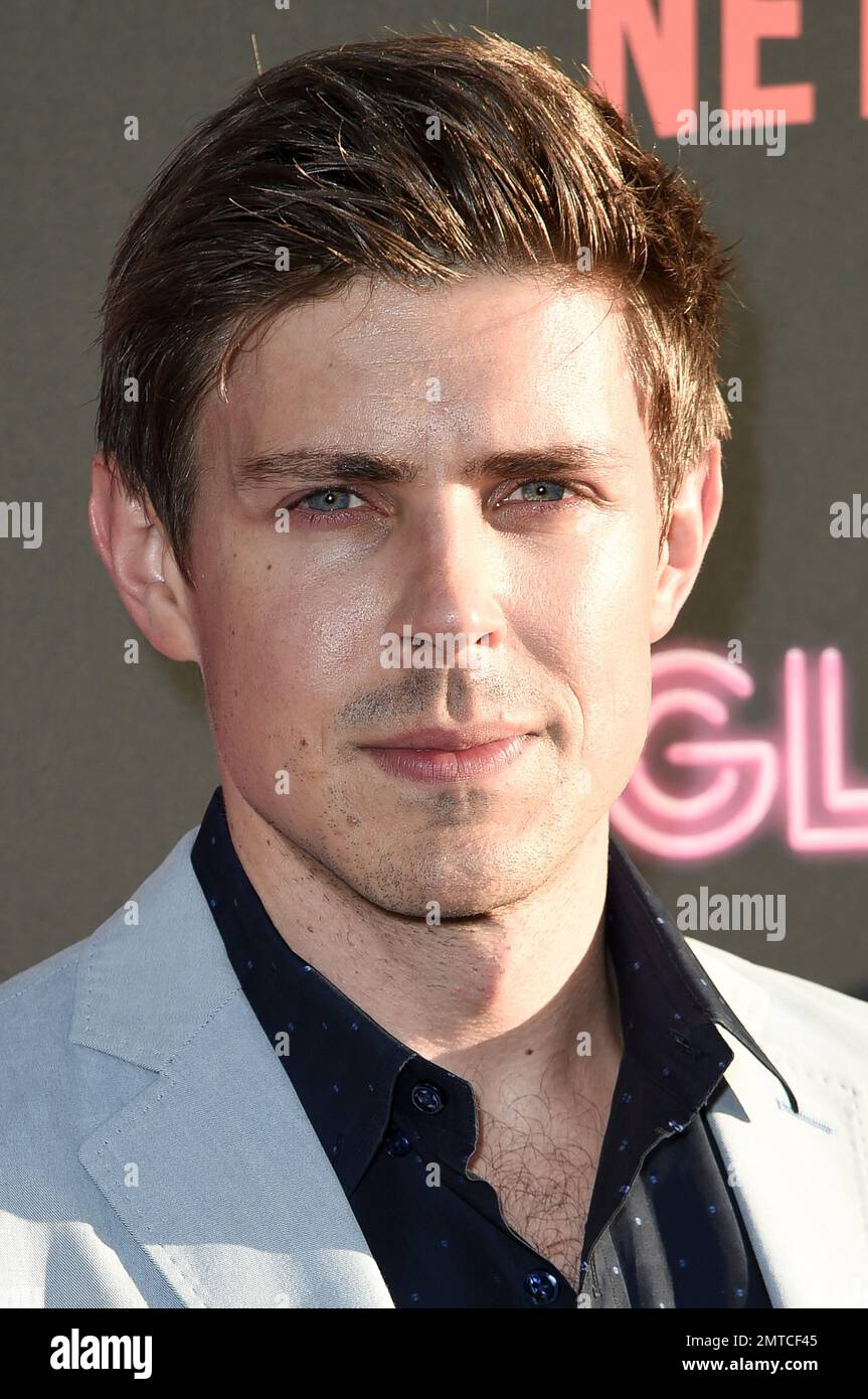 Chris Lowell attends the LA Premiere of "Glow" at ArcLight Hollywood on ...