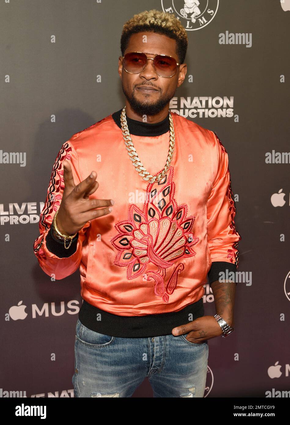 Usher arrives at the Los Angeles premiere of "Can't Stop, Won't Stop: A ...