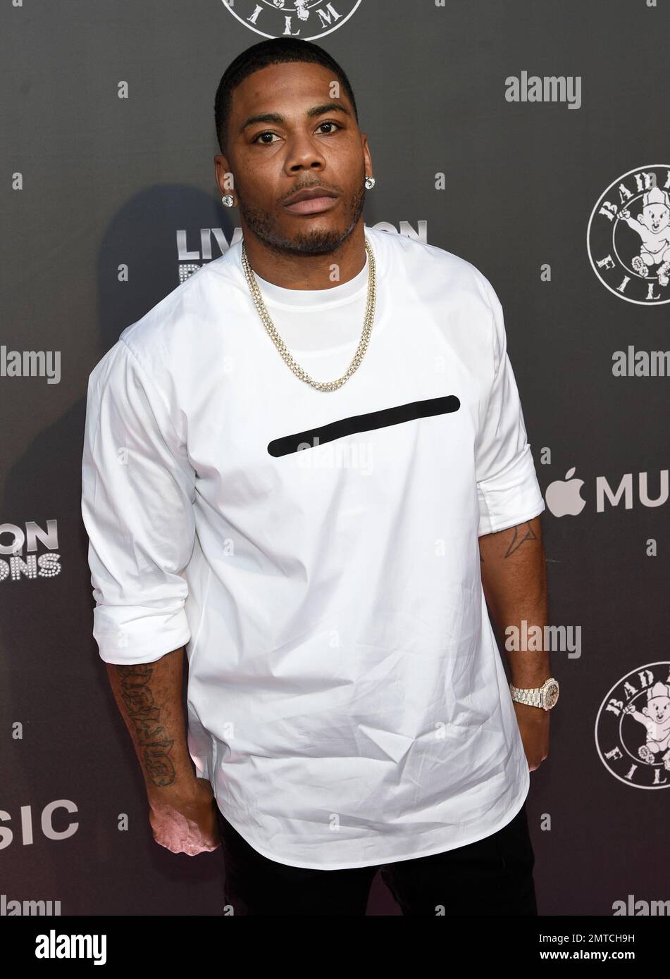 Nelly arrives at the Los Angeles premiere of "Can't Stop, Won't Stop: A ...