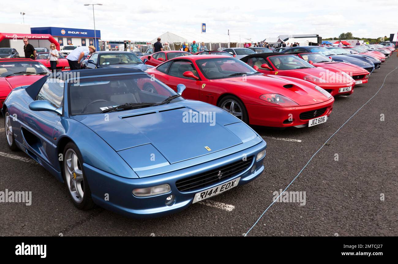 A row of Ferrari's, in the Ferrari Owners Club of Great Britain, Zone ...