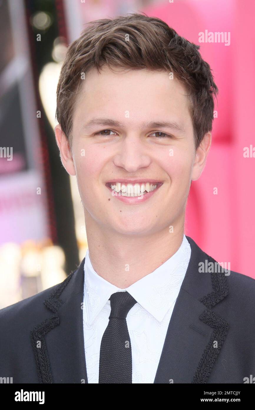 Actor Ansel Elgort poses for photographers upon arrival at the premiere ...