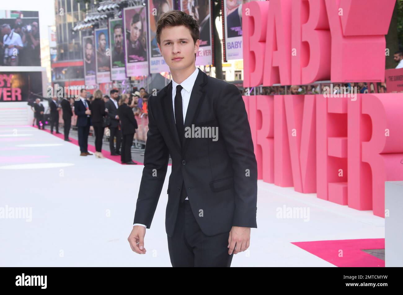 Actor Ansel Elgort poses for photographers upon arrival at the premiere ...