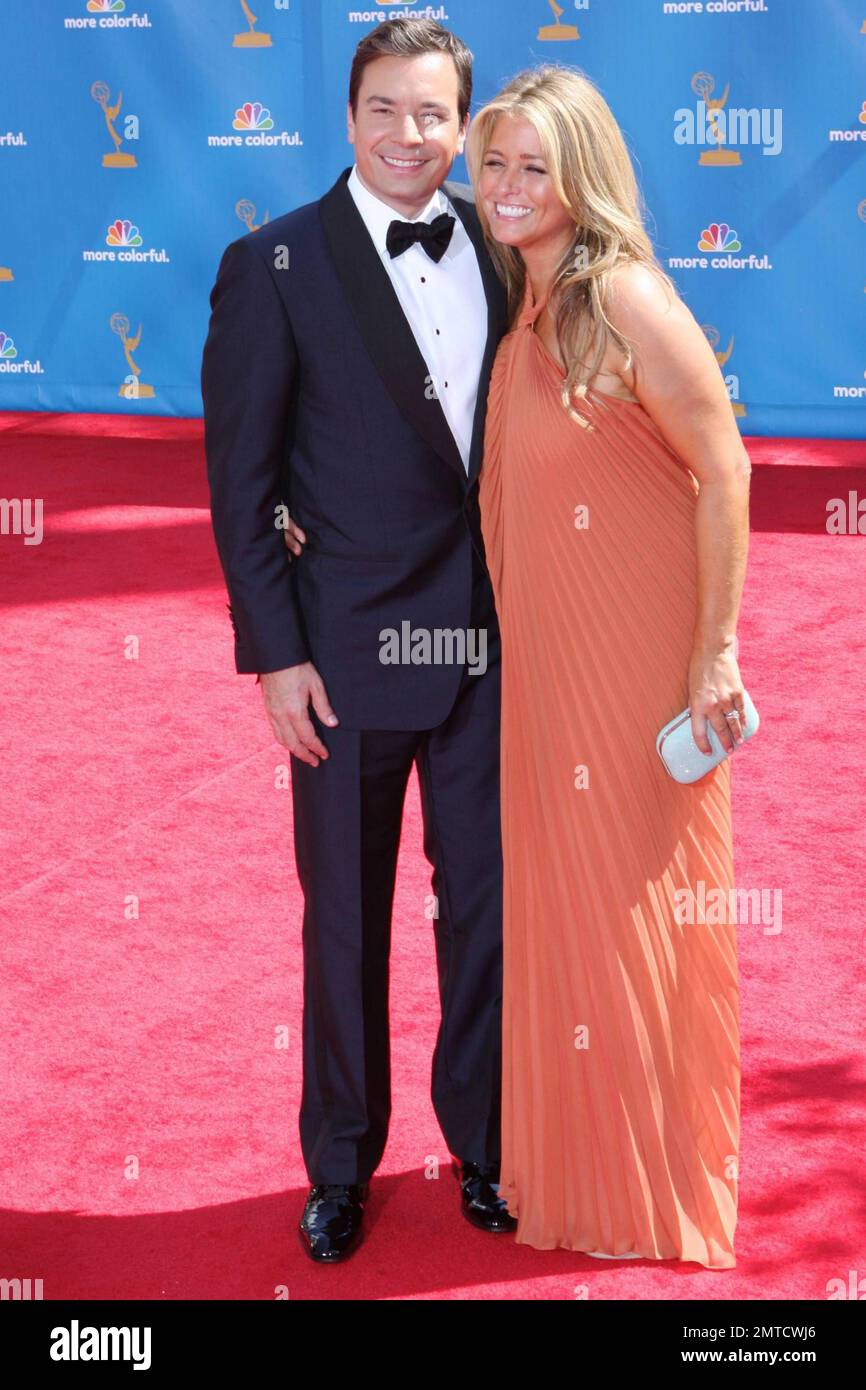 Jimmy Fallon and wife Nancy Juvonen walk the red carpet for the 62nd ...