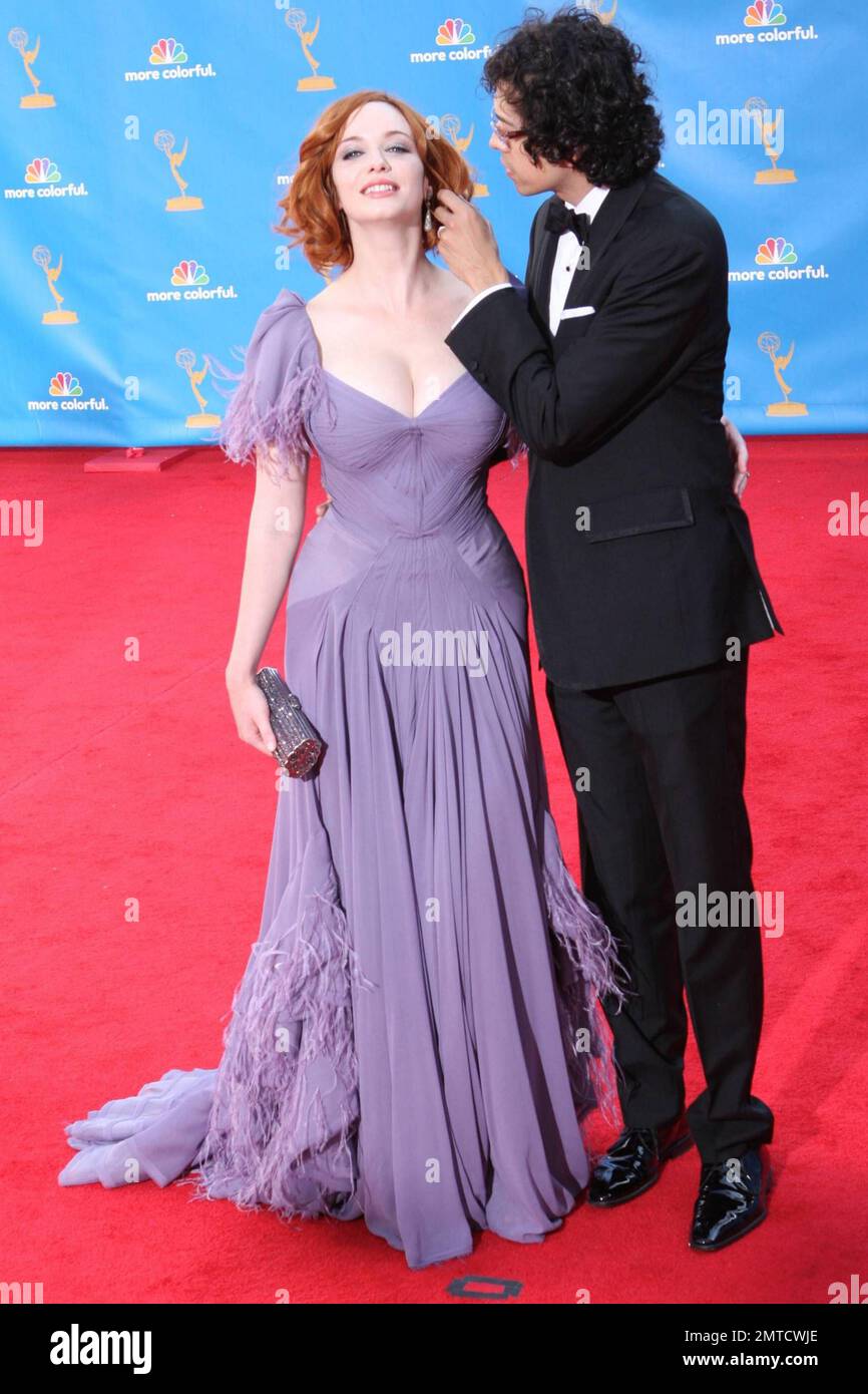 Christina Hendricks Purple Dress