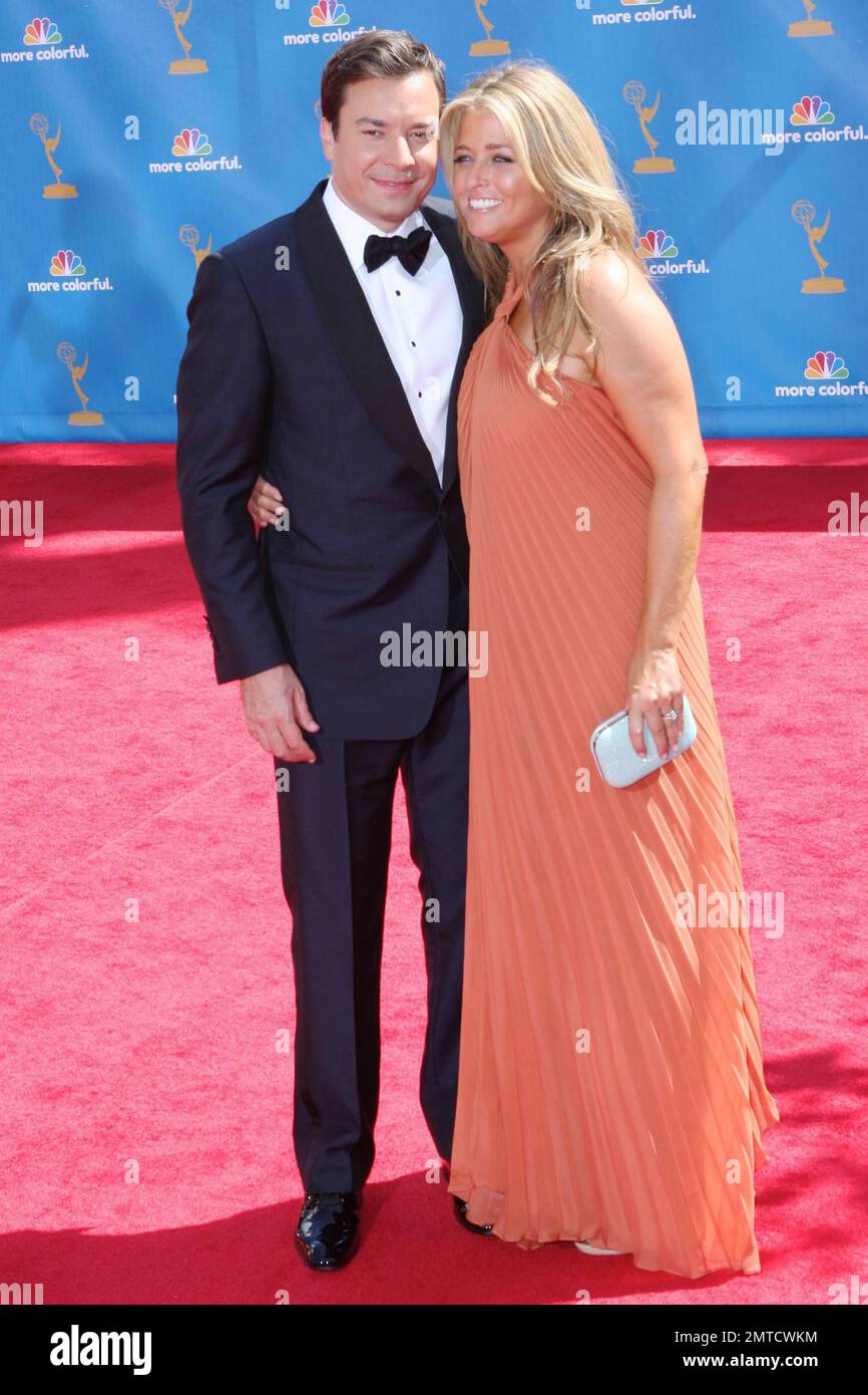 Jimmy Fallon and wife Nancy Juvonen walk the red carpet for the 62nd ...