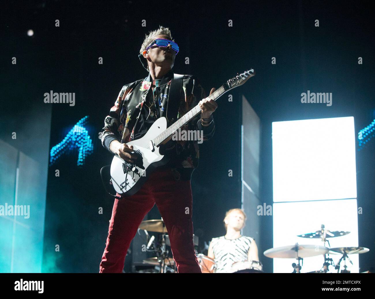 Matt Bellamy of the band Muse performs on Day 4 of the 2017 Firefly ...
